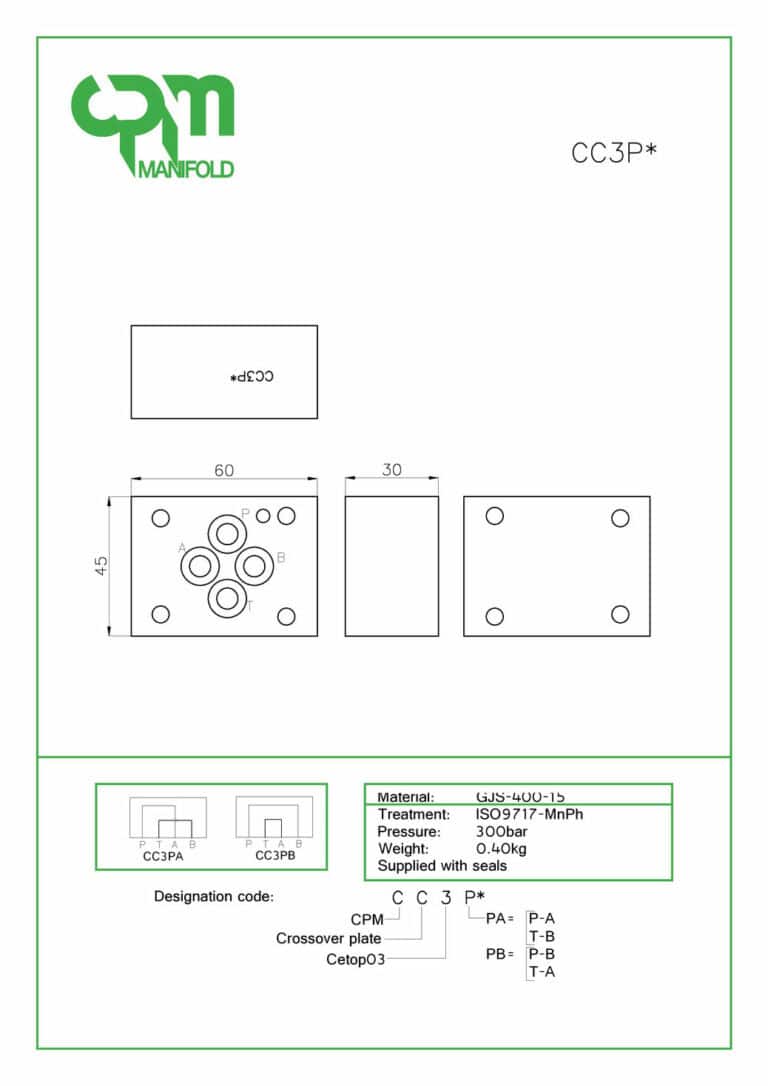CETOP 03 - cpmmanifold
