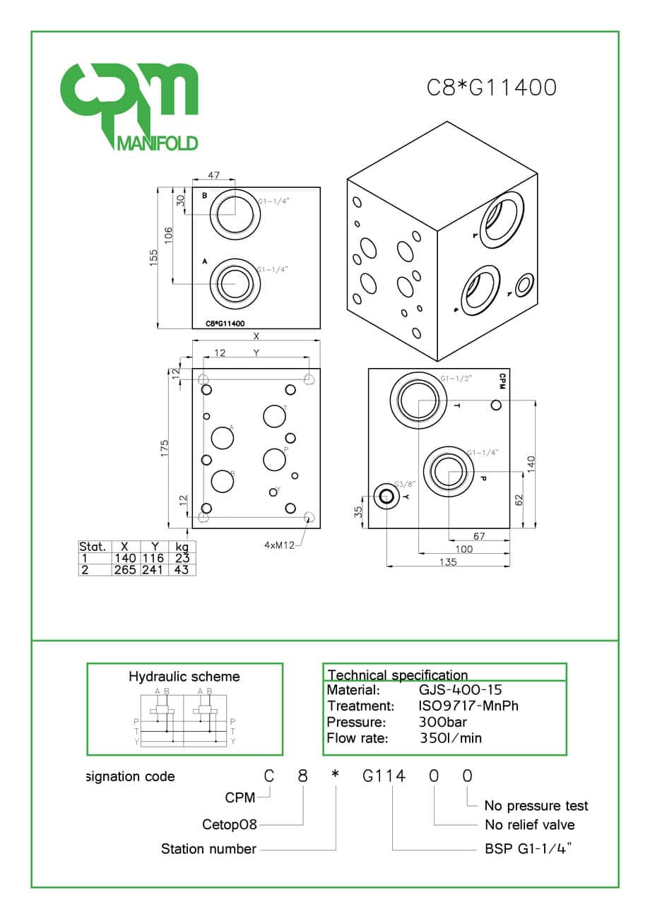 C8*G11400 - cpmmanifold