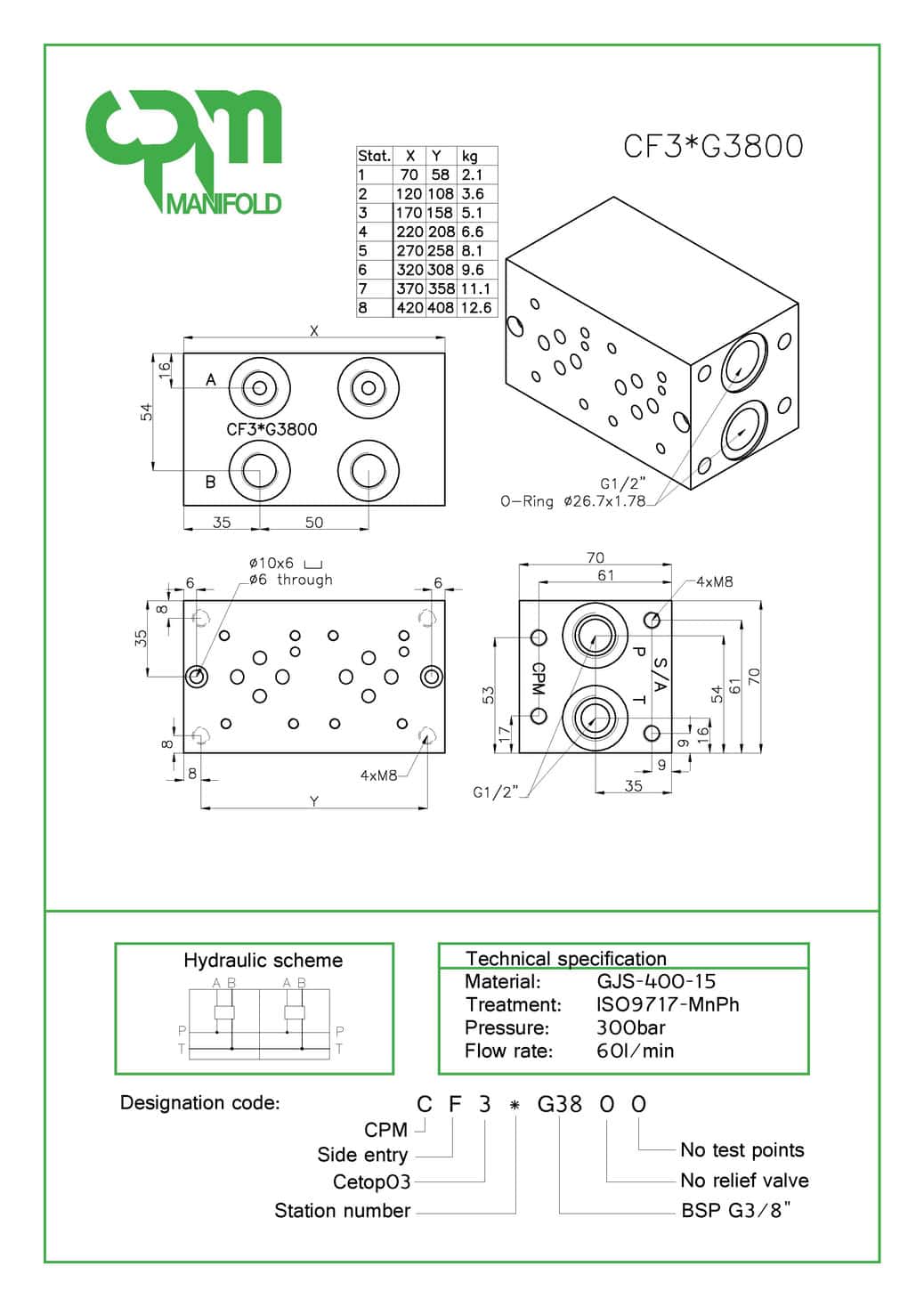 CF3*G3800AL - cpmmanifold